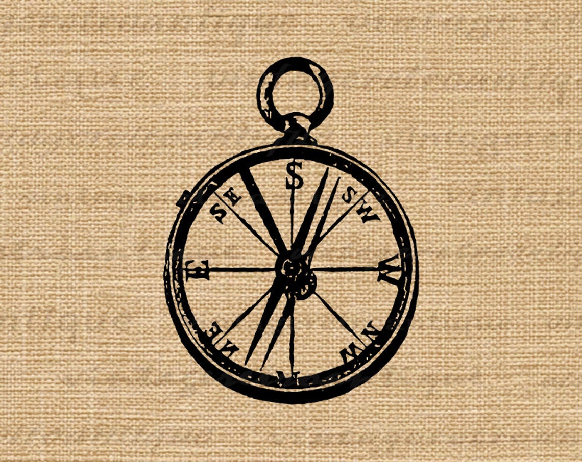 Printable Image Antique Compass Graphic Old Fashioned - Etsy
