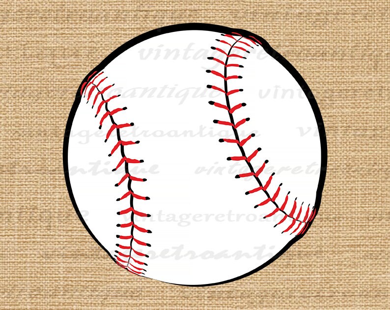 Printable Digital Baseball Image Download Baseball Graphic Artwork ...