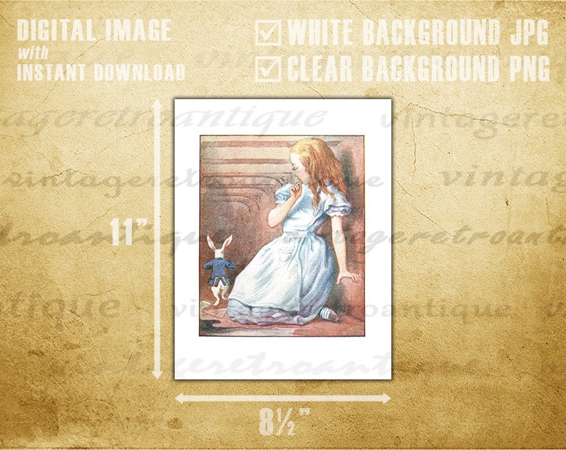 Alice Growing Alice in Wonderland Image Printable Graphic - Etsy