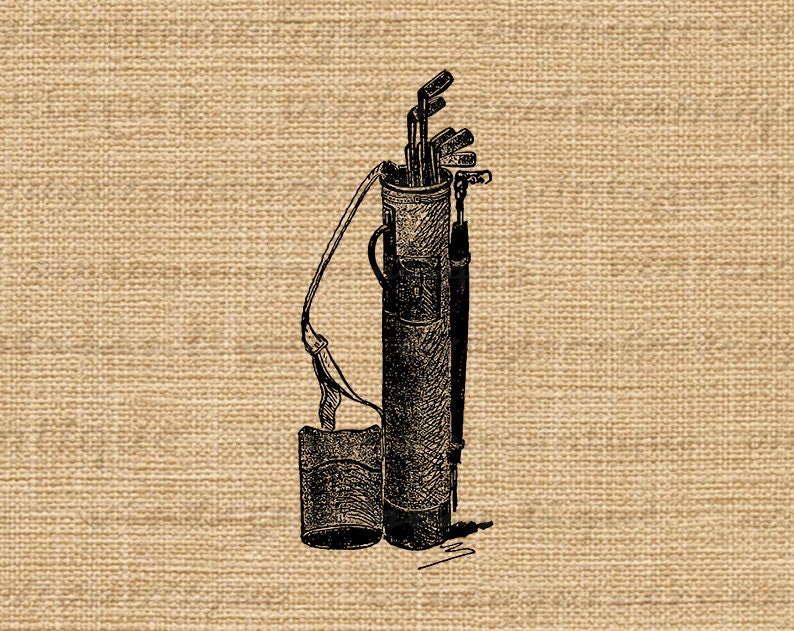 Digital Printable Antique Golf Bag Image Golfing Graphic Golf - Etsy