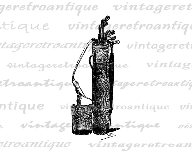 Digital Printable Antique Golf Bag Image Golfing Graphic Golf - Etsy