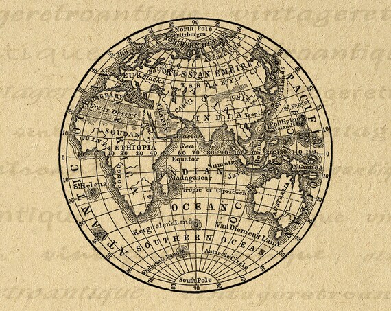 Vintage Globe Map