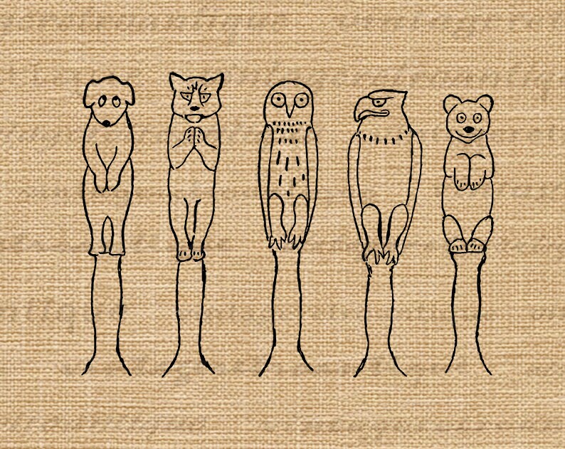 Printable Animal Totem Poles Digital Download Native American Indian ...