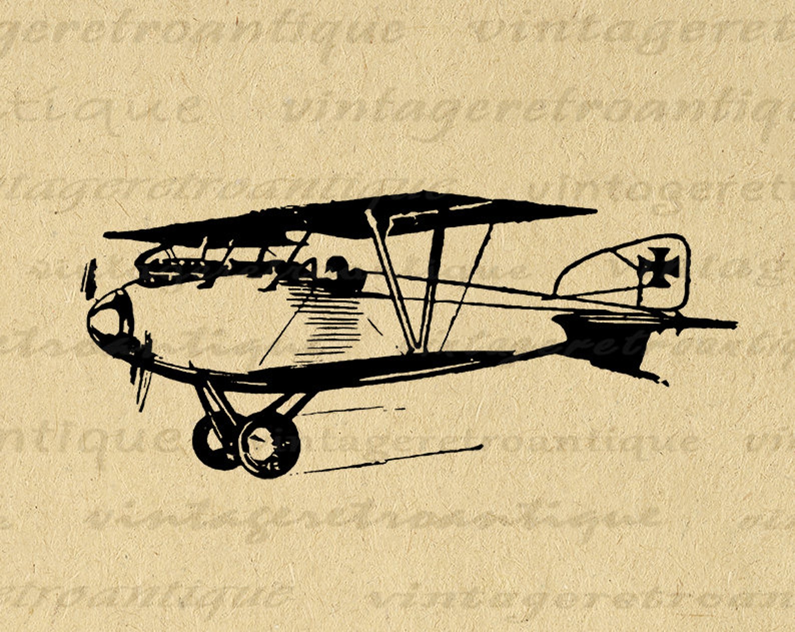 Antique Airplane Printable Image Digital Vintage Plane Graphic - Etsy