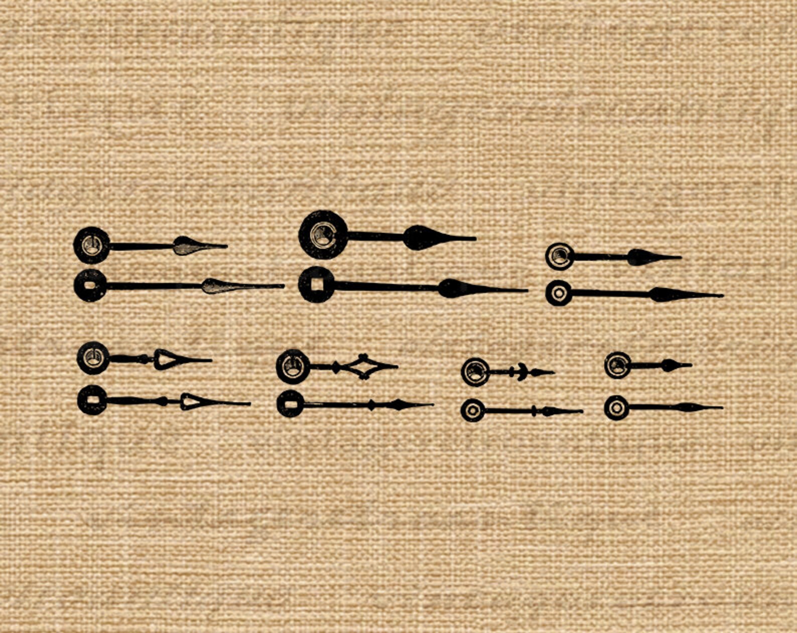 Digital Image Antique Clock Hands Set Graphic Printable - Etsy