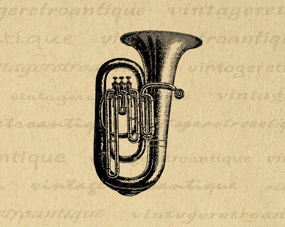 Printable Baritone Horn Digital Image Graphic Band Musical | Etsy