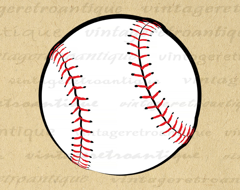 Printable Digital Baseball Image Download Baseball Graphic Artwork ...