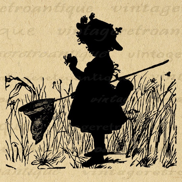 Antique Child Silhouette - Etsy