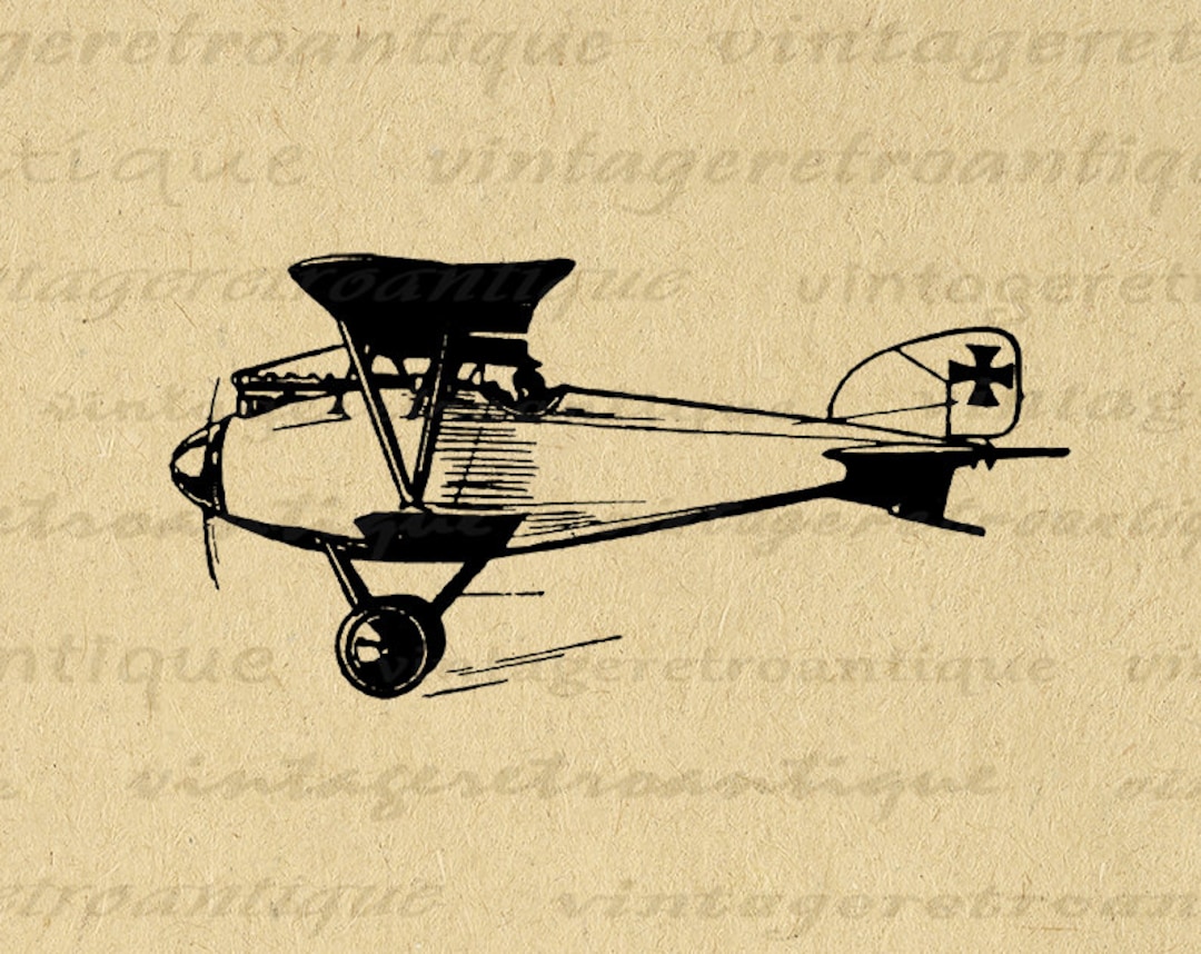 Printable Antique Airplane Graphic Image Vintage Plane Digital ...