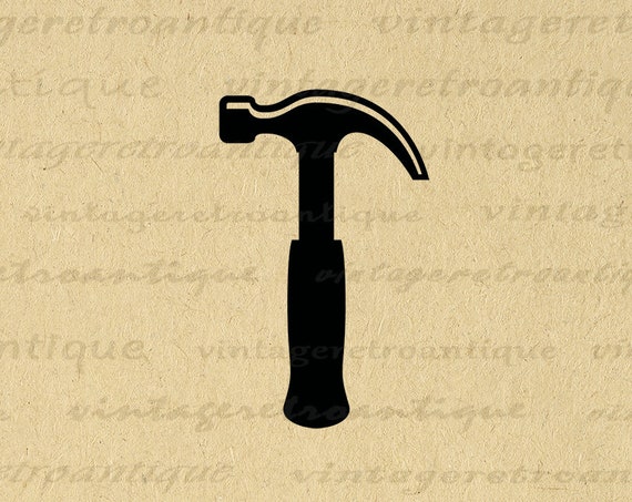 Printable Digital Hammer Graphic Hammer Icon Image | Etsy