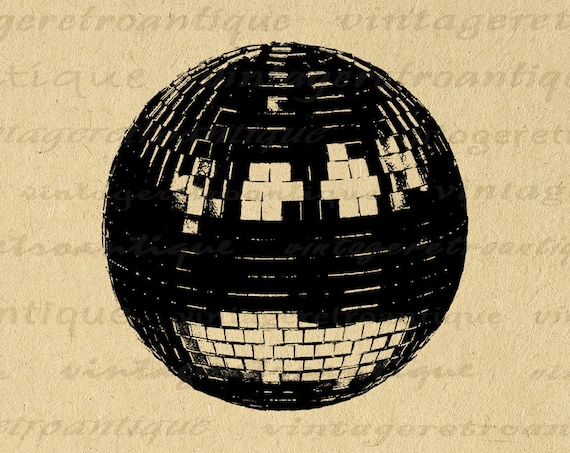 Digital Printable Disco Ball Graphic Mirror Ball Image | Etsy