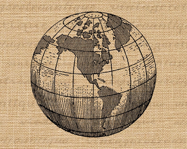Antique Globe Drawing