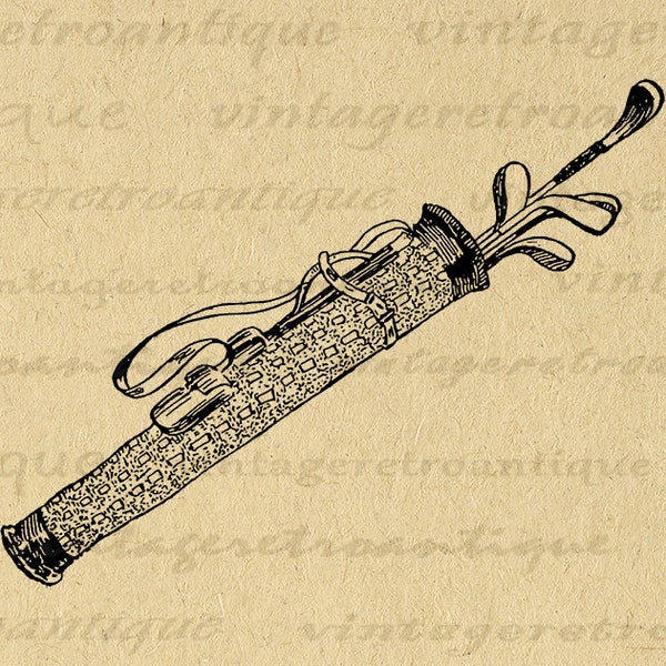 Vintage Golf Bag Print - Etsy