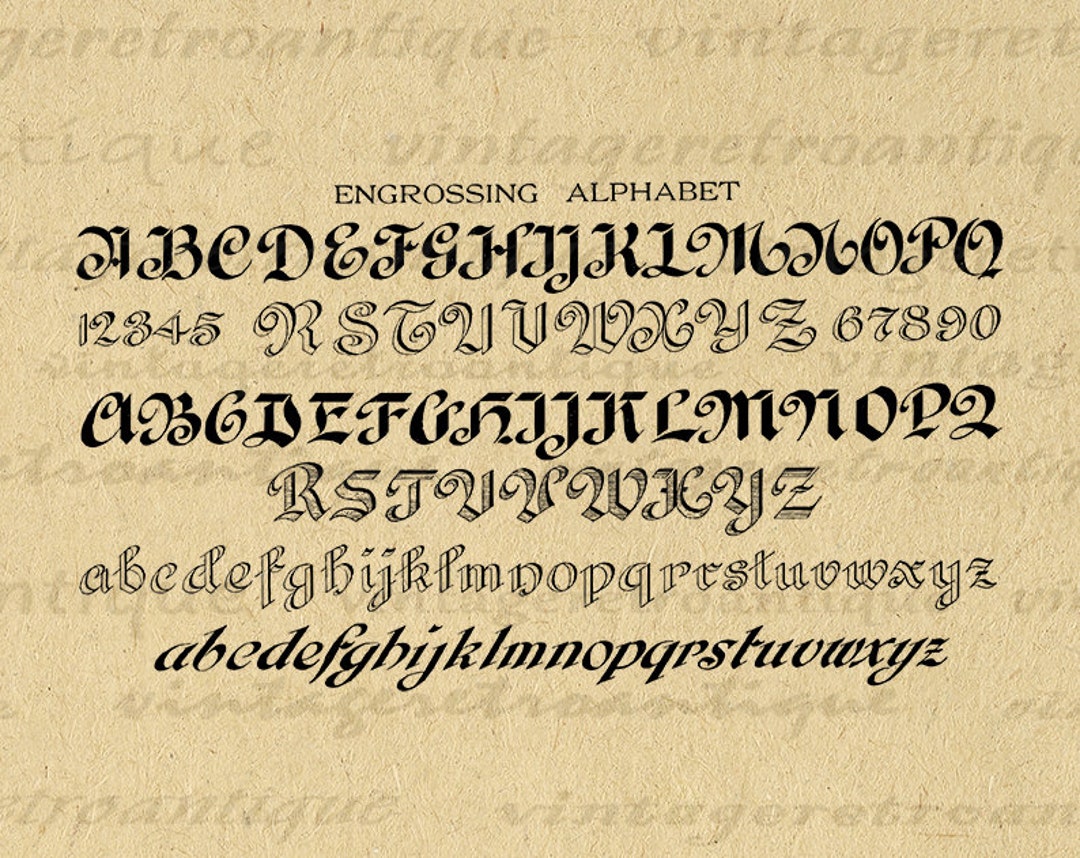 Assorted Antique Alphabets Graphic Printable Image Various Old ...