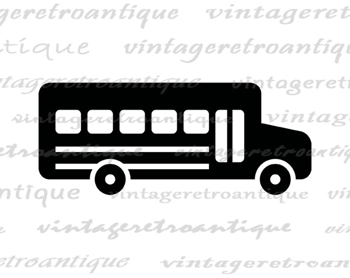 Printable Digital School Bus Graphic School Bus Icon Image | Etsy