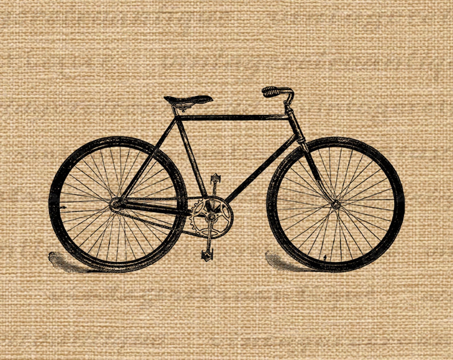 Printable Digital Old Bicycle Graphic Bike Illustration Image - Etsy