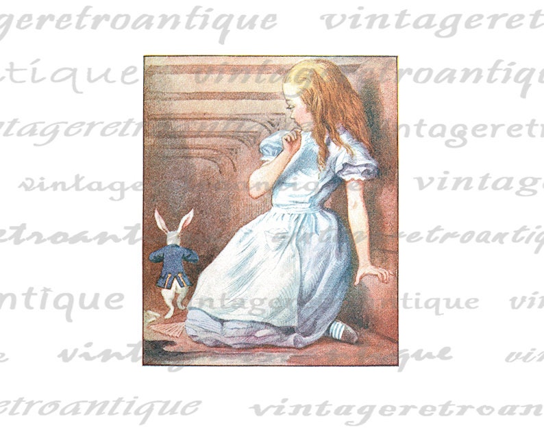 Alice Growing Alice in Wonderland Image Printable Graphic - Etsy