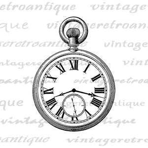 Old Fashioned Antique Pocket Watch Digital Image Download Printable ...