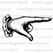 Digital Printable Finger Pointing Graphic Classic Pointing Hand Image ...