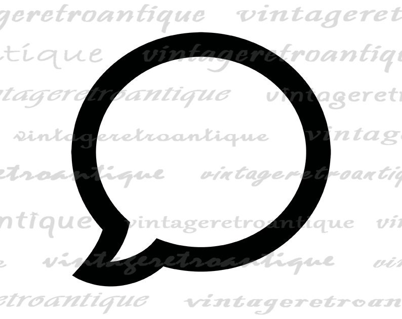 Printable Digital Talk Bubble Graphic Think Chat Speech Icon - Etsy