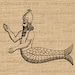 Mythical Merman Digital Printable Download Mermaid Graphic Image ...
