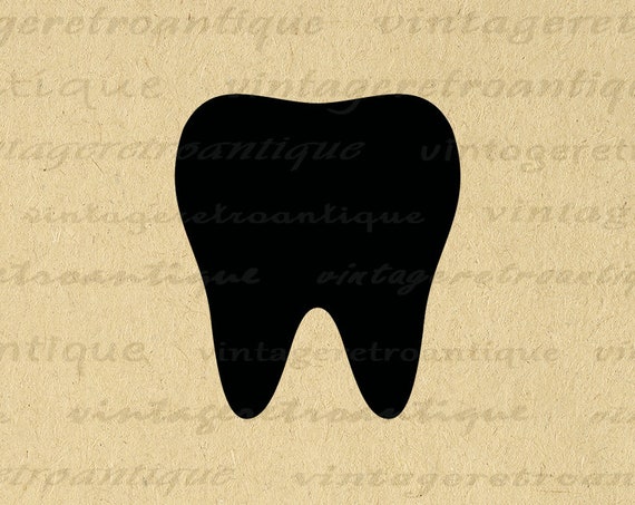 Printable Tooth Icon Image Digital Tooth Graphic Dental | Etsy