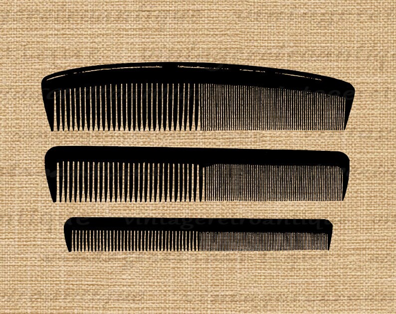 Printable Image Set of Combs Graphic Comb Hair Salon Hairdresser Barber ...