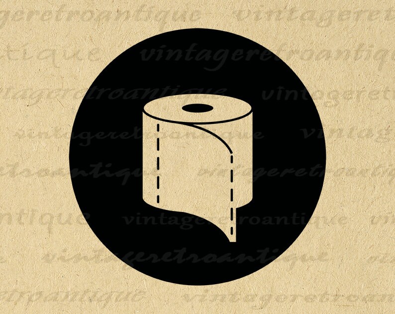 Toilet Paper Image Graphic Digital Toilet Paper Roll Printable Bathroom ...