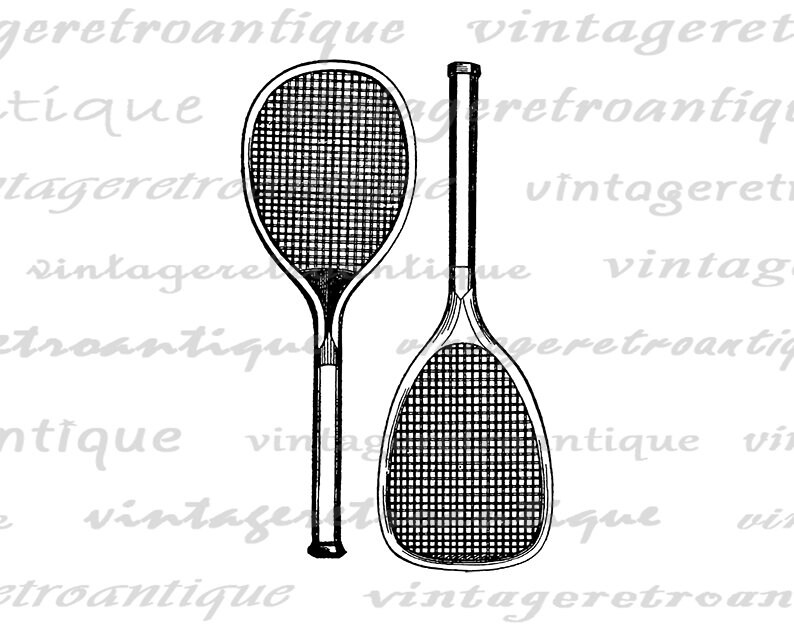 Tennis Racquets Printable Tennis Racket Digital Image Sports Graphic ...