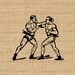 Printable Boxers Image Antique Artwork Download Boxing Graphic Digital ...