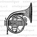 Printable French Horn Graphic Brass Musical Instrument Music Digital ...