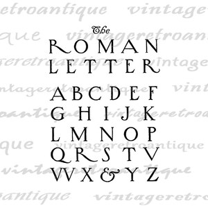 Printable Graphic Roman Style Letters Collage Sheet Download Alphabet ...