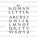 Printable Graphic Roman Style Letters Collage Sheet Download - Etsy