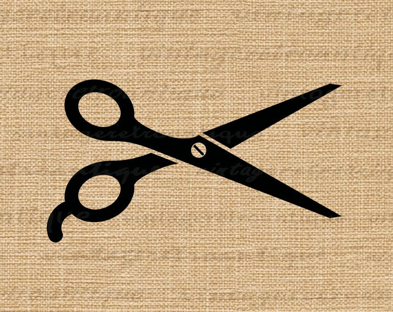 Digital Barbers Shears Printable Download Salon Scissors Graphic ...