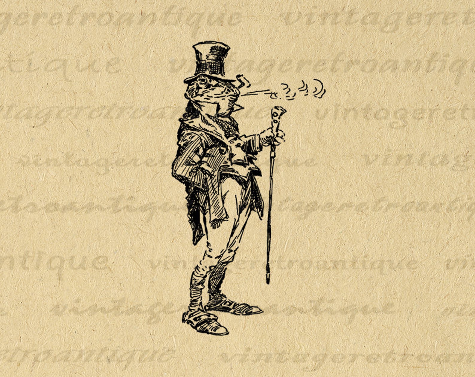 Printable Gentleman Frog Graphic Image Digital Image | Etsy