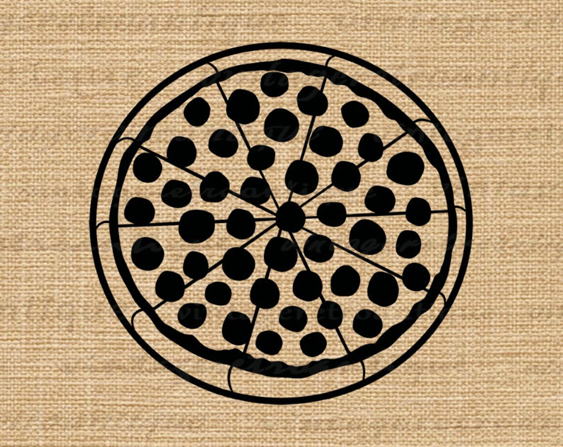 Pizza Printable Image Graphic Download Pizza Illustration - Etsy