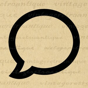 Printable Digital Talk Bubble Graphic Think Chat Speech Icon Image ...