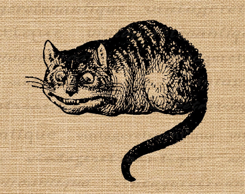 Printable Graphic Cheshire Cat Alice in Wonderland Download - Etsy