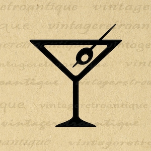 Printable Image Martini Graphic Digital Download Artwork Martini ...