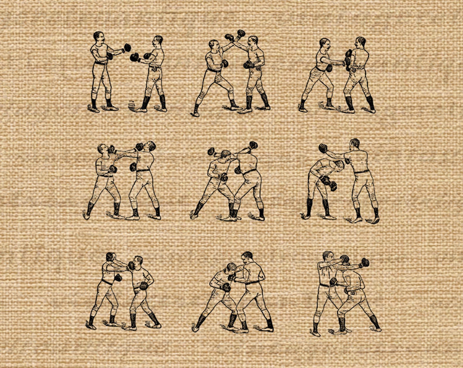 Boxers Collage Sheet Printable Image Graphic Boxing Download - Etsy