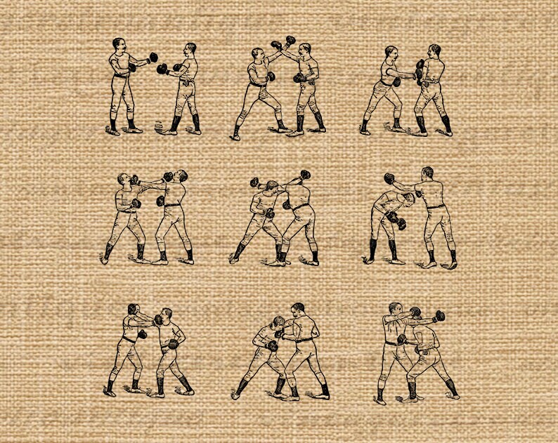 Boxers Collage Sheet Printable Image Graphic Boxing Download - Etsy