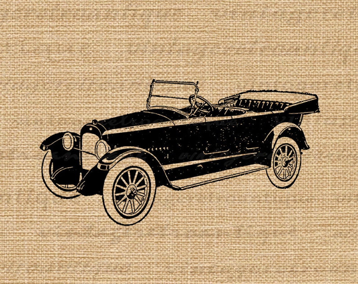 Vintage Automobile Graphic Printable Image Antique Car | Etsy