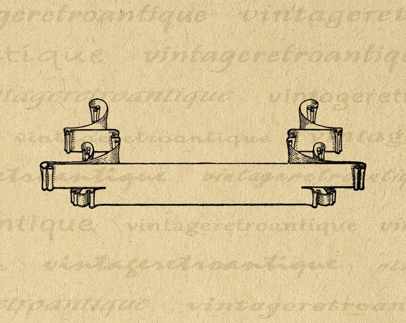 Printable Paper Scroll Digital Image Scroll Banner Download | Etsy