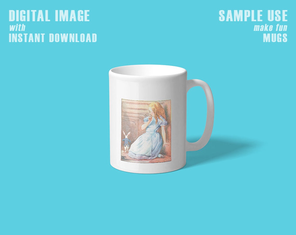 Alice Growing Alice in Wonderland Image Printable Graphic - Etsy