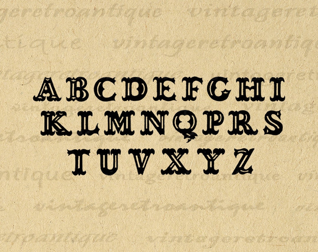 Printable Western Alphabet Download Letters Digital Image Graphic ...