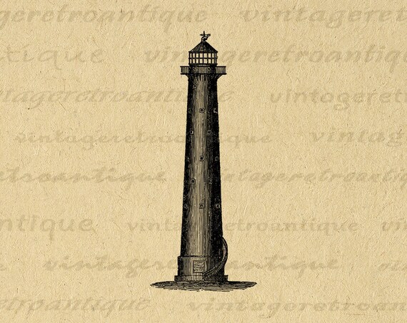 Printable Digital Lighthouse Image Download Graphic | Etsy