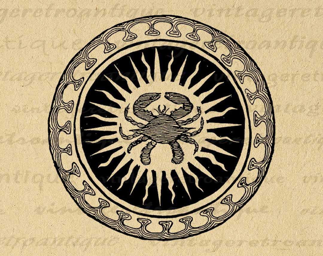 Crab Printable Digital Image Ocean Sea Artwork Download Graphic Vintage ...