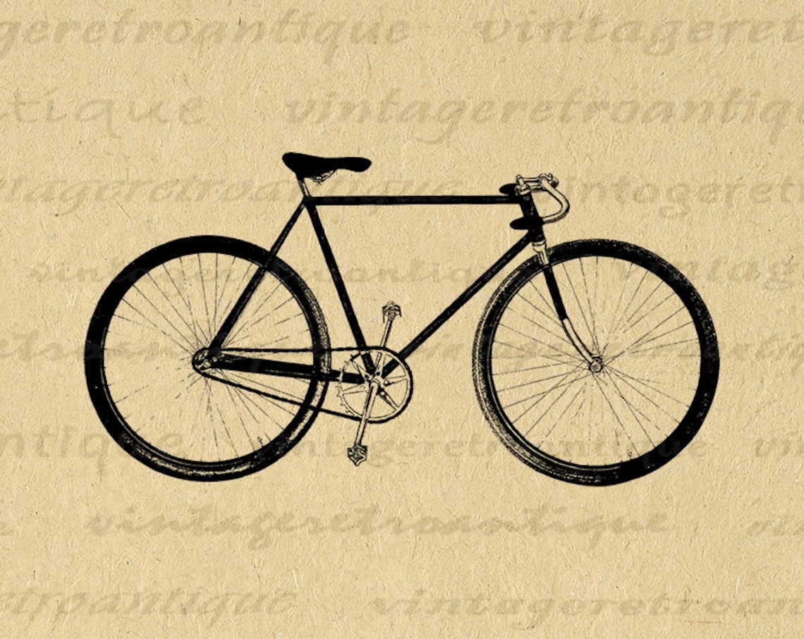 Digital Printable Antique Bike Graphic Vintage Bicycle - Etsy