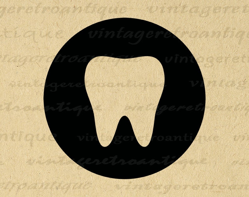 Printable Tooth Digital Image Tooth Icon Graphic Download Dentist ...