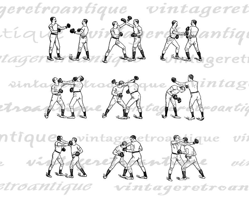 Boxers Collage Sheet Printable Image Graphic Boxing Download - Etsy